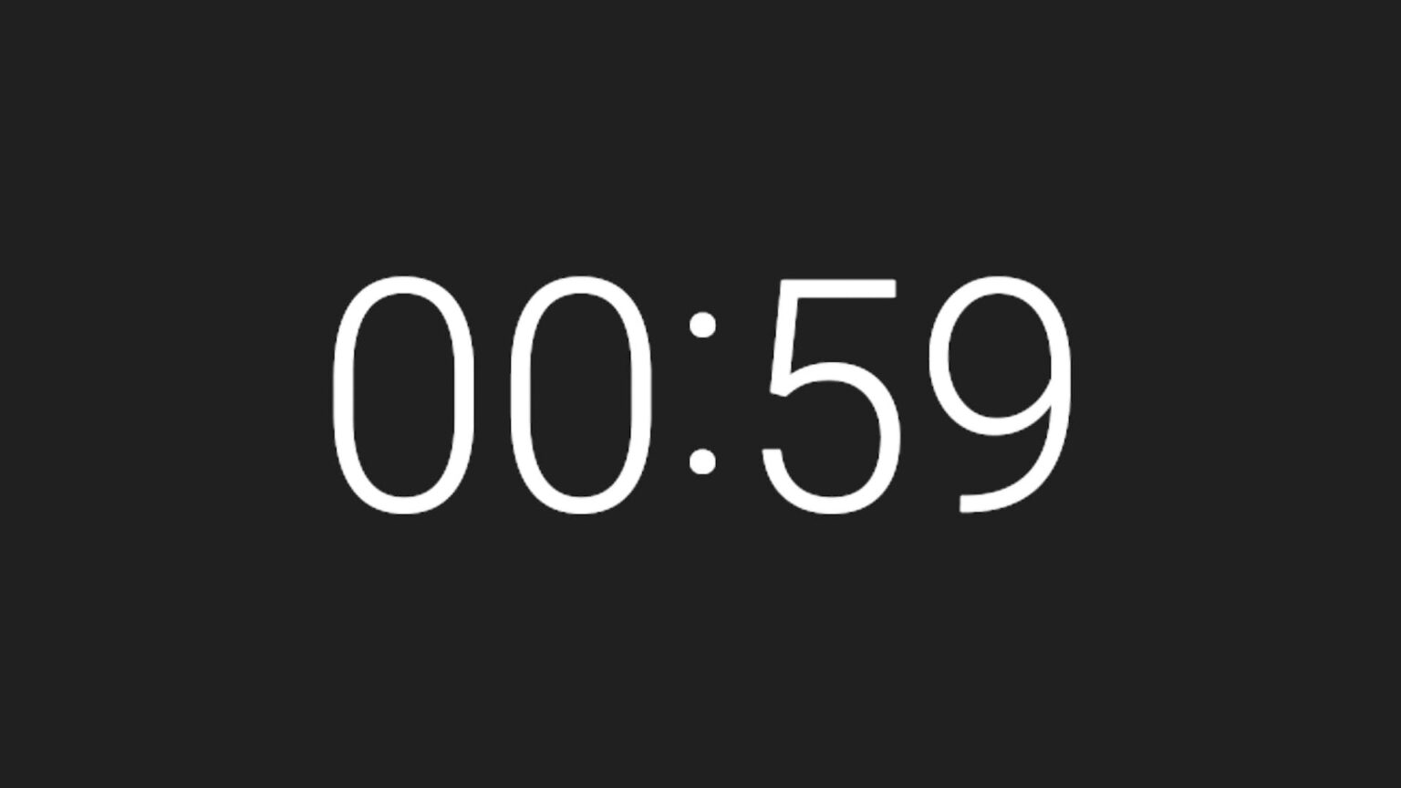 Free Minimal Countdown Timer (1 Minute) – Thin Line Design - Mirin’s ...